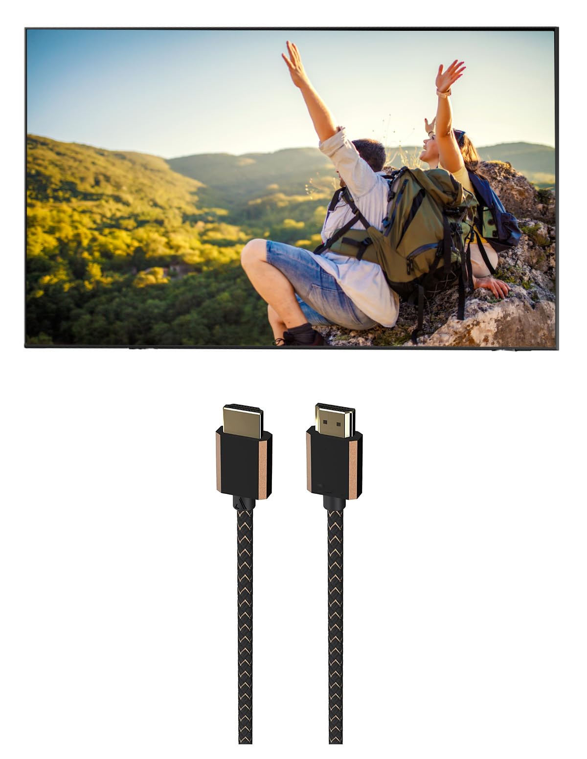 SAMSUNG QN85Q60CAFXZA 85" QLED 4K Quantum HDR Dual LED Smart TV with an Austere 3S-4KHD2-2.5M III Series 4K HDMI 2.5m Cable (2023)