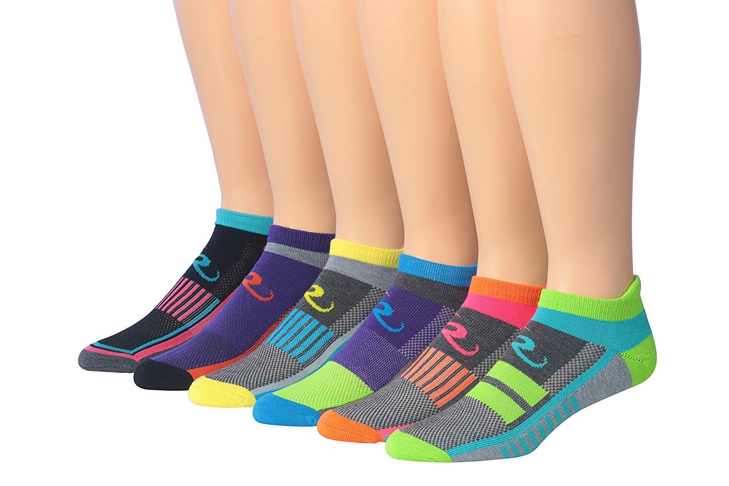 RONNOX Men's 6-Pairs Low Cut Running & Athletic Performance Socks Large/X-Large MRLT02-A-XL