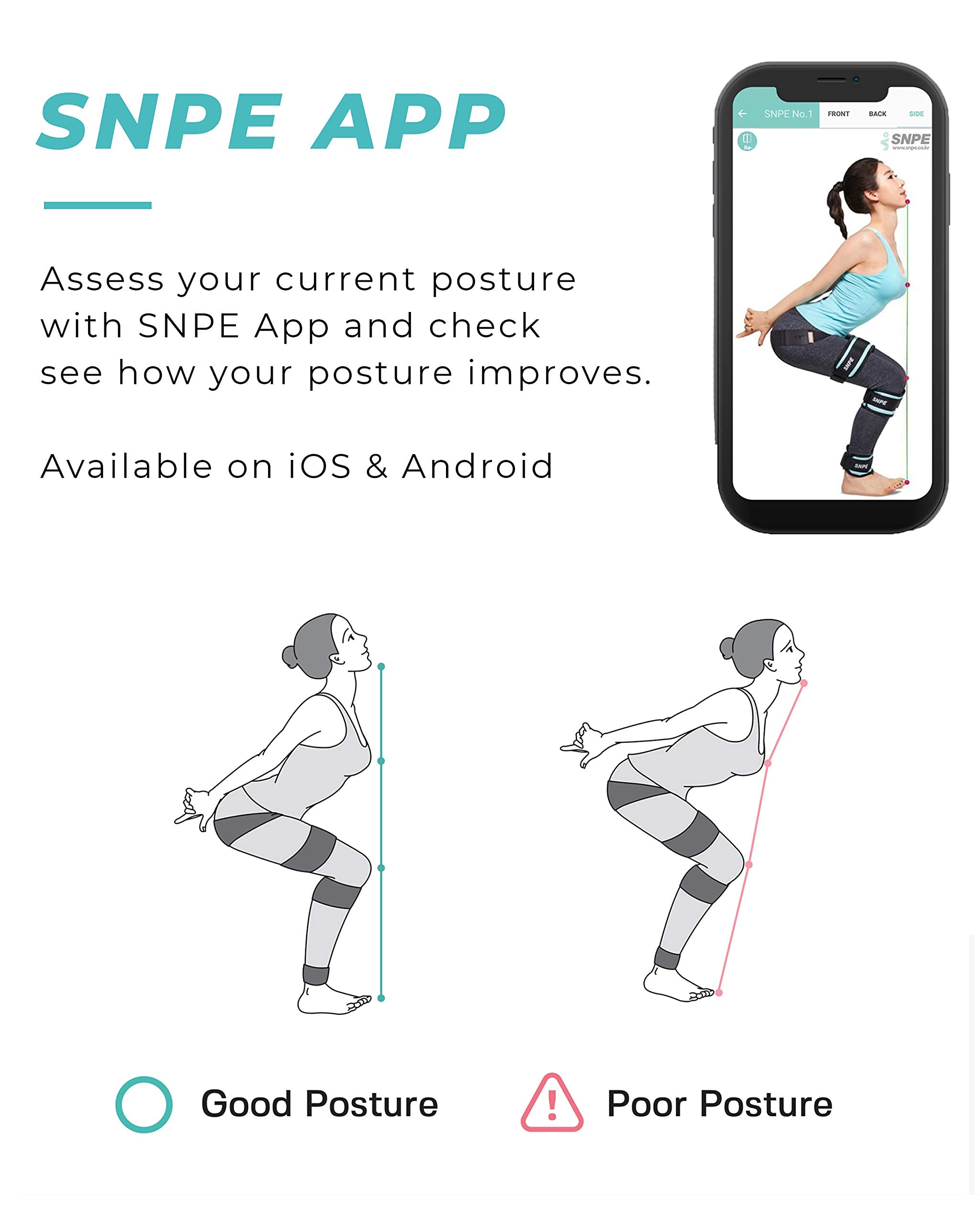 SNPE Leg Belts (L) Posture Corrector for Bowed Legs and Body for Women and Men. Pain Relief for Knees, Legs, Lower Back