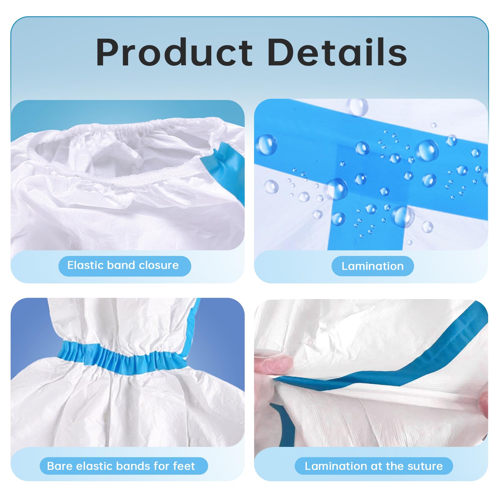 zfyoung 5 Pairs Disposable Boot and Shoe Covers,non-slip waterproof,Suitable for indoor and outdoor, catering, sanitation, disinfection protection, community protection