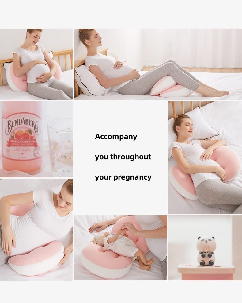 WYXunPlanet Soft Maternity Pillow | U-Shaped Design | Detachable Extension | Full Body Comfort & Pregnancy Relief(Pink)