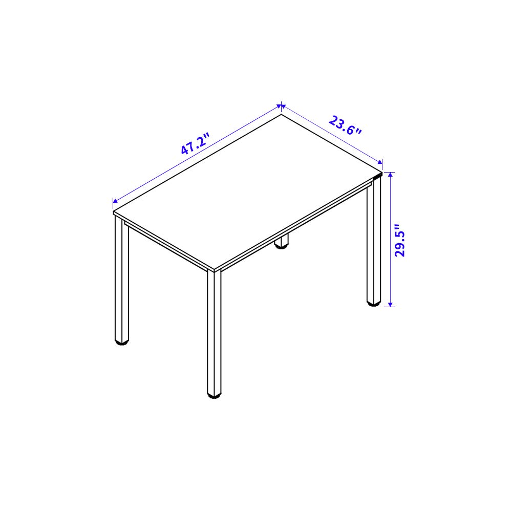 SOFSYS 47.2" Multi-Functional Computer Desk Workstation Table, Industrial Home Office Design for Writers, Video Gaming, Designers and Entrepreneurs, Large Desktop with Metal Frame, Oak/White