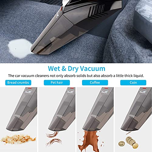 TowerTop Car Vacuum, Portable Car Vac 12V High Power Corded Handheld Vacuum with 16.4ft Power Cord