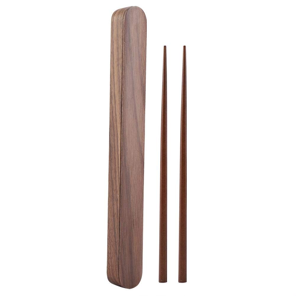 Wooden Chopsticks Set, Wooden Reusable Chopsticks Set with Chopsticks Case Easy to Carry Eco-friendly