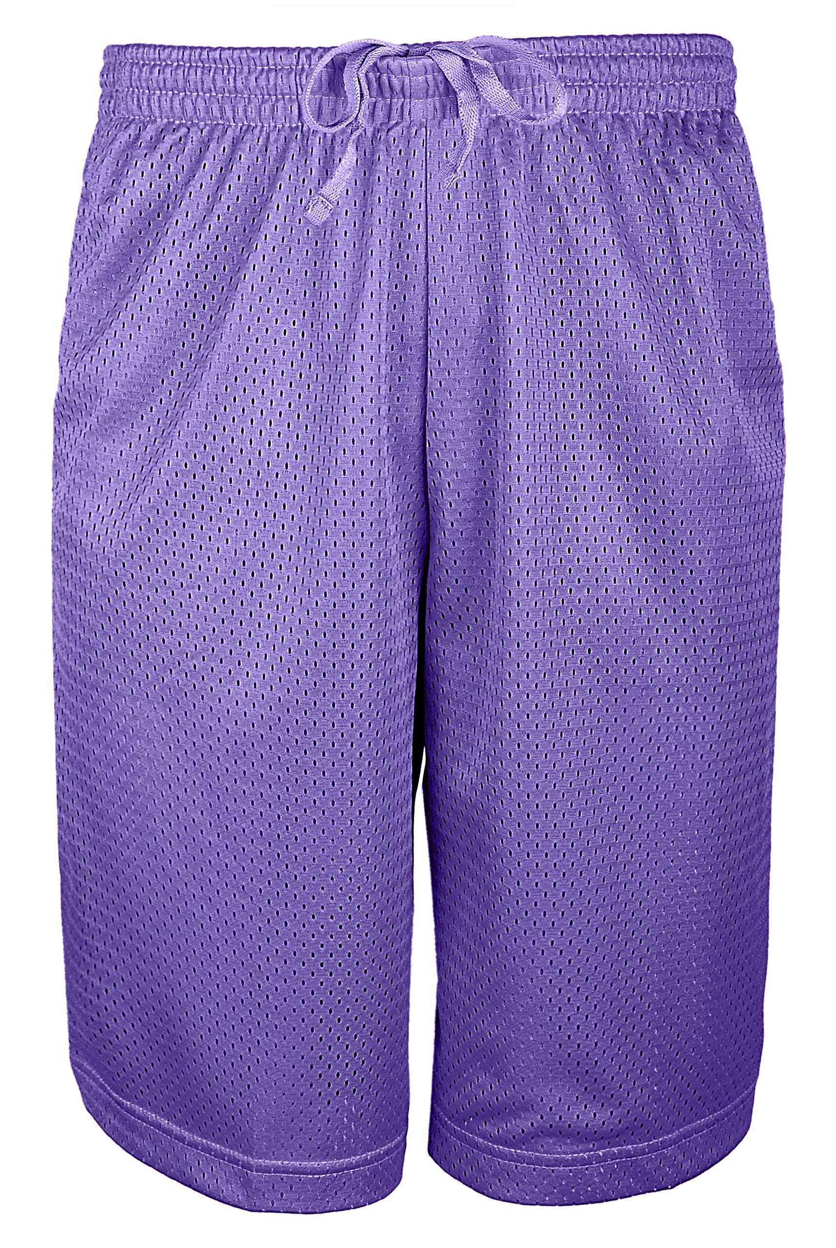 TL Men's Athletic Gym Workout Shorts with Pockets, Mesh or Dazzle Basketball Shorts in Packs or Single MESH_Purple XX-Large