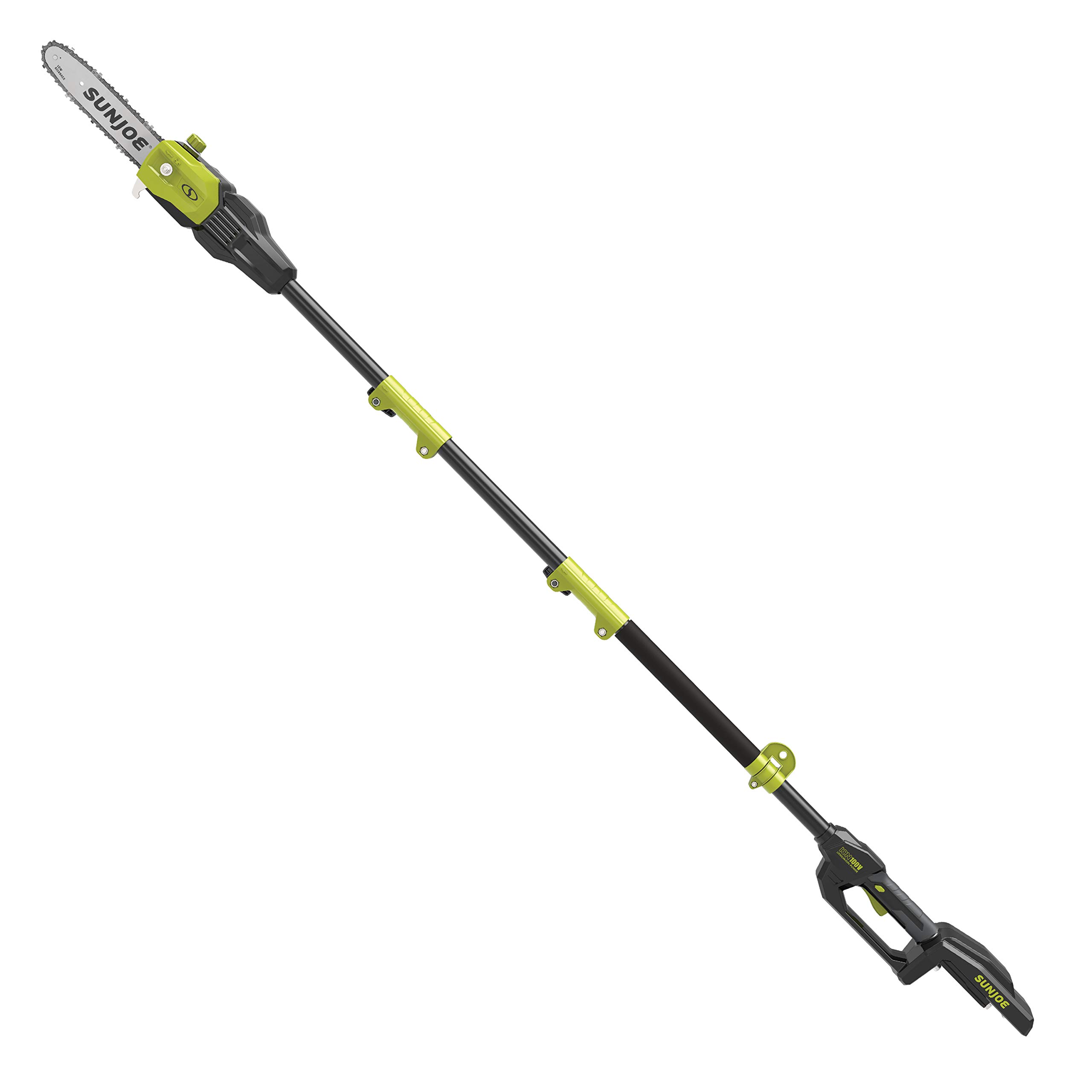 Sun Joe iON100V-10PS-CT 10-Inch 100-Volt Max Lithium-iON Cordless Telescoping Pole Chain Saw, Tool Only