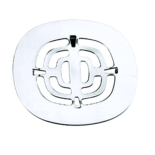 Westbrass A316-26 4-1/2" OD Brass Snap-in Shower Strainer Grid Drain Cover, Polished Chrome