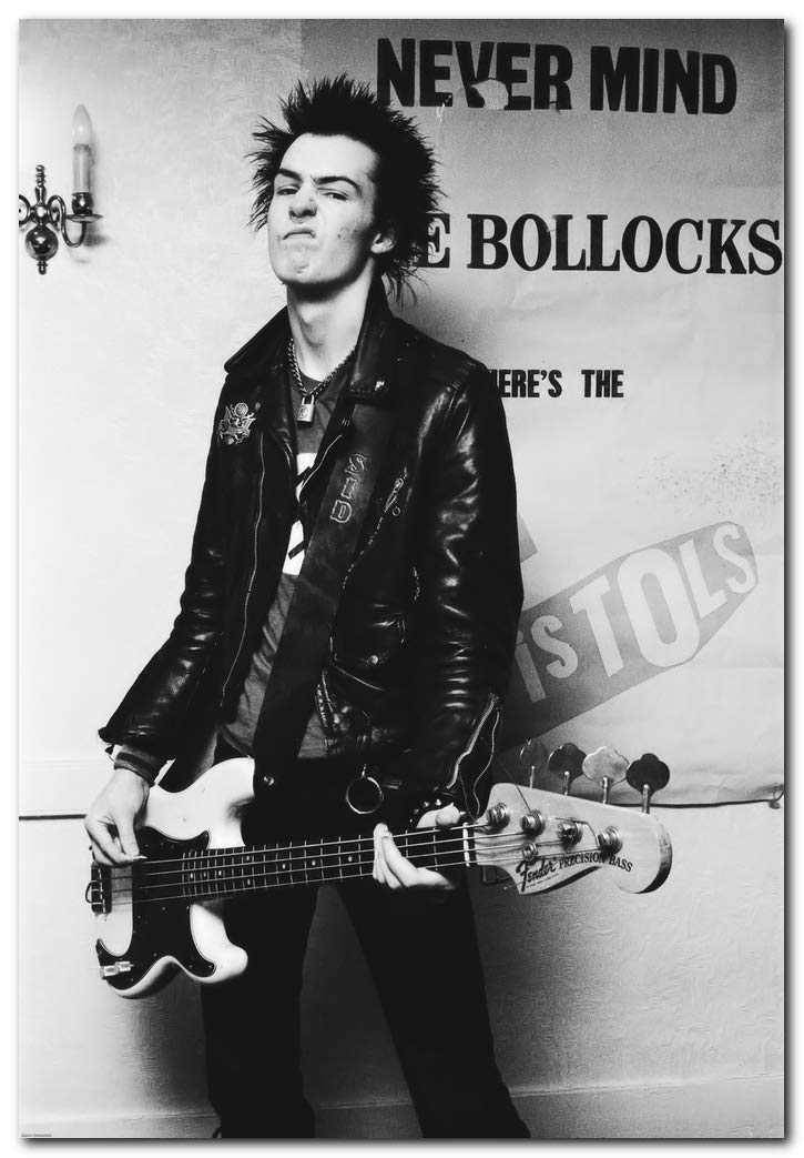 Wall Decor Sid Vicious Poster (13 x 19 Inches) | Ready to Frame for Office, Living Room, Dorm, Kids Room, Bedroom, Studio Sex Pistols