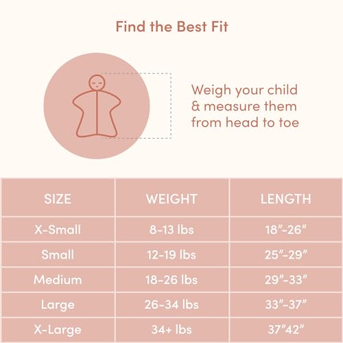 SleepingBaby Zipadee-Zip Cozy Transition Swaddle - with Zipper, Polyester, Spandex - Roomy Baby Wearable Blanket for Easy Diaper Changes - Classic Teal, X-Small (3-6 Month)