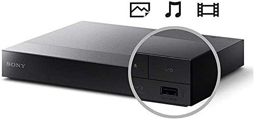 Sony BDP-S3700 Blu-Ray Disc Player with Built-in Wi-Fi + Remote Control + High-Speed HDMI Cable W/Ethernet - Netflix, YouTube, , Pandora, , Playstation Now, Crackle