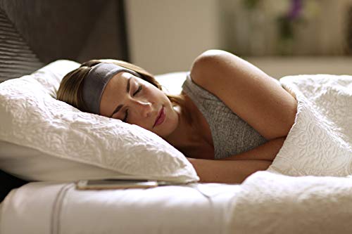 SleepPhones: ASMR Edition | 8 Hours of Deeply Relaxing ASMR Content Built in | Flat Speakers in a Soft Headband | Comfortable Enough to Wear in Bed | Midnight Black - Fleece Fabric (S)