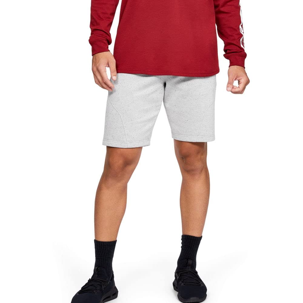 Under Armour Men's UA Speckled Fleece Shorts SM White