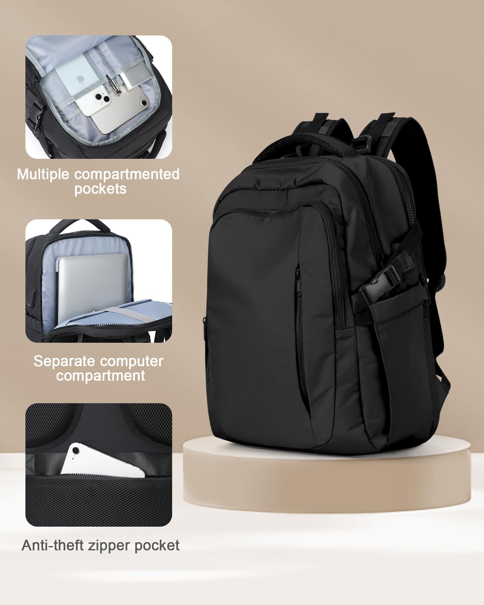 suwasp Large Travel Backpack for Women Men Airline Approved Carry On personal item Backpack bag frontier airlines personal item bag Flight Approved Luggage Backpack shoe
