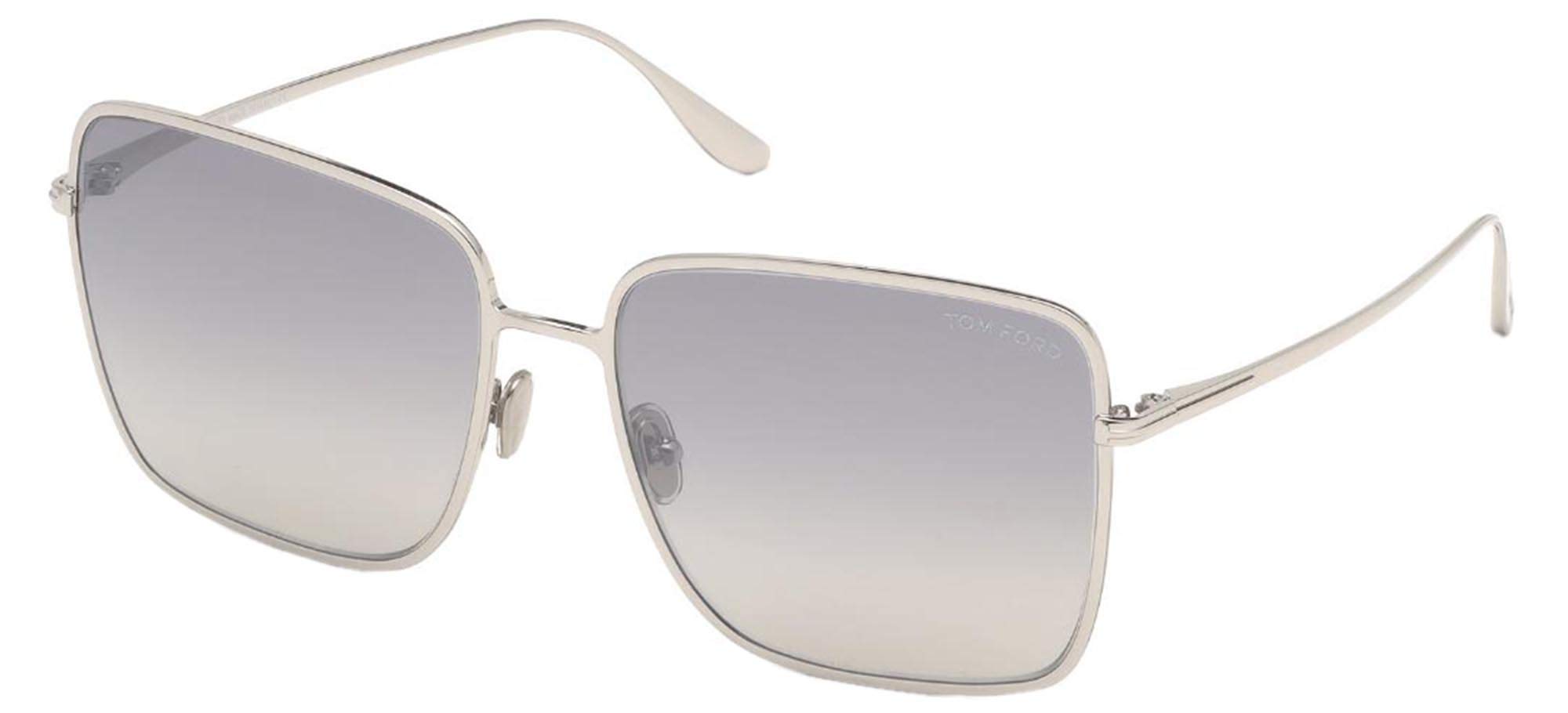 Tom Ford sunglasses (FT-739 16B) Silver - Grey green Gradient lenses