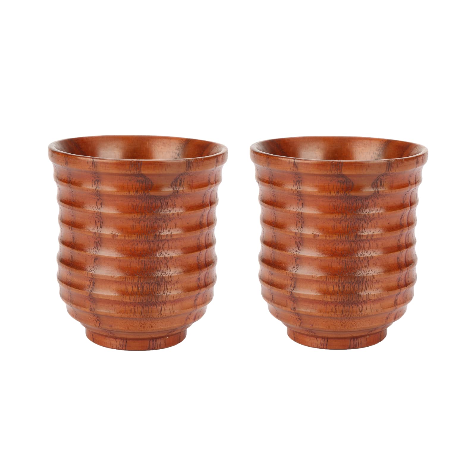 Wooden Tea Cup, Natural Solid Wood Tea Cup Japanese Zen Style Teacup Wooden Teacups Coffee Mug Wine Mug Classical Beer Mug Small Tea Cups Drinking Cup for Drinking Tea Coffee Wine Beer, Pack of 2