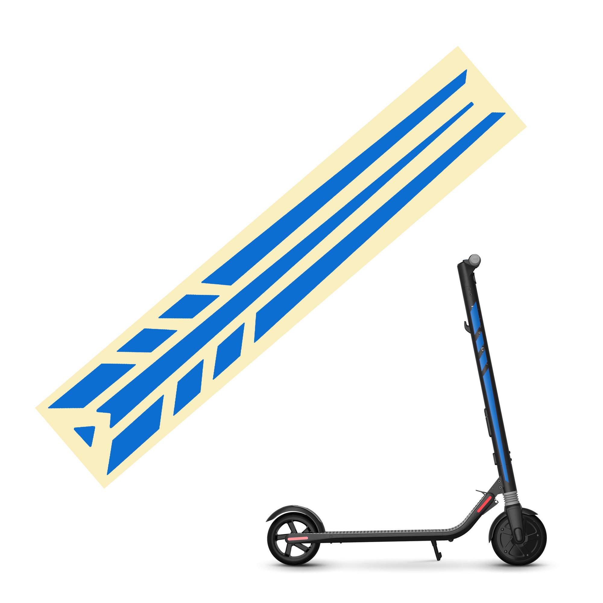 TOMALL Electric Scooter Reflective Stickers Compatible for Ninebot ES1 ES2 ES3 ES4 Blue Night Reflective Film Sticker Skateboard DIY Decoration Reflective Stickers