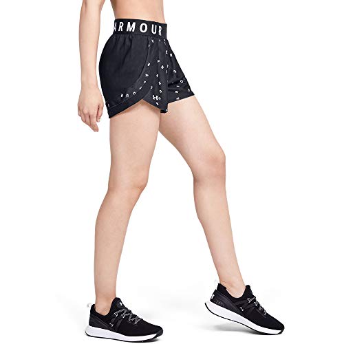 Under Armour Play Up 3.0 Print Workout Gym Short, Black (001)/White, Medium