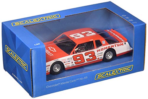 Scalextric Chevrolet Monte Carlo 1986#93 1:32 Slot Race Car C3949, Red & White
