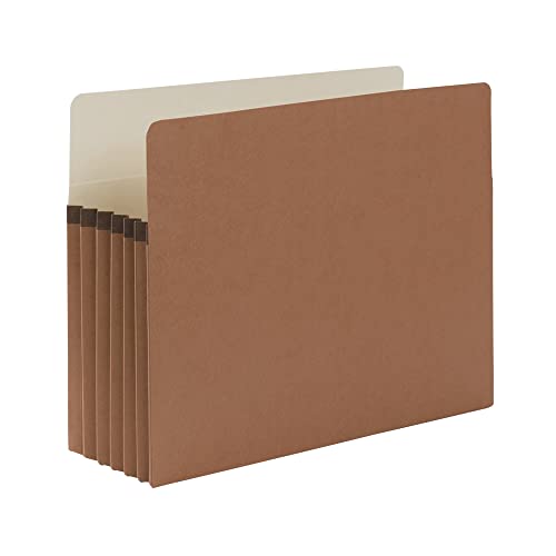 Smead® "Workhorse" Expanding File Pockets, 5 1/4" Expansion, 9 1/2" x 11 3/4", 30% Recycled, Redrope, Pack Of 10