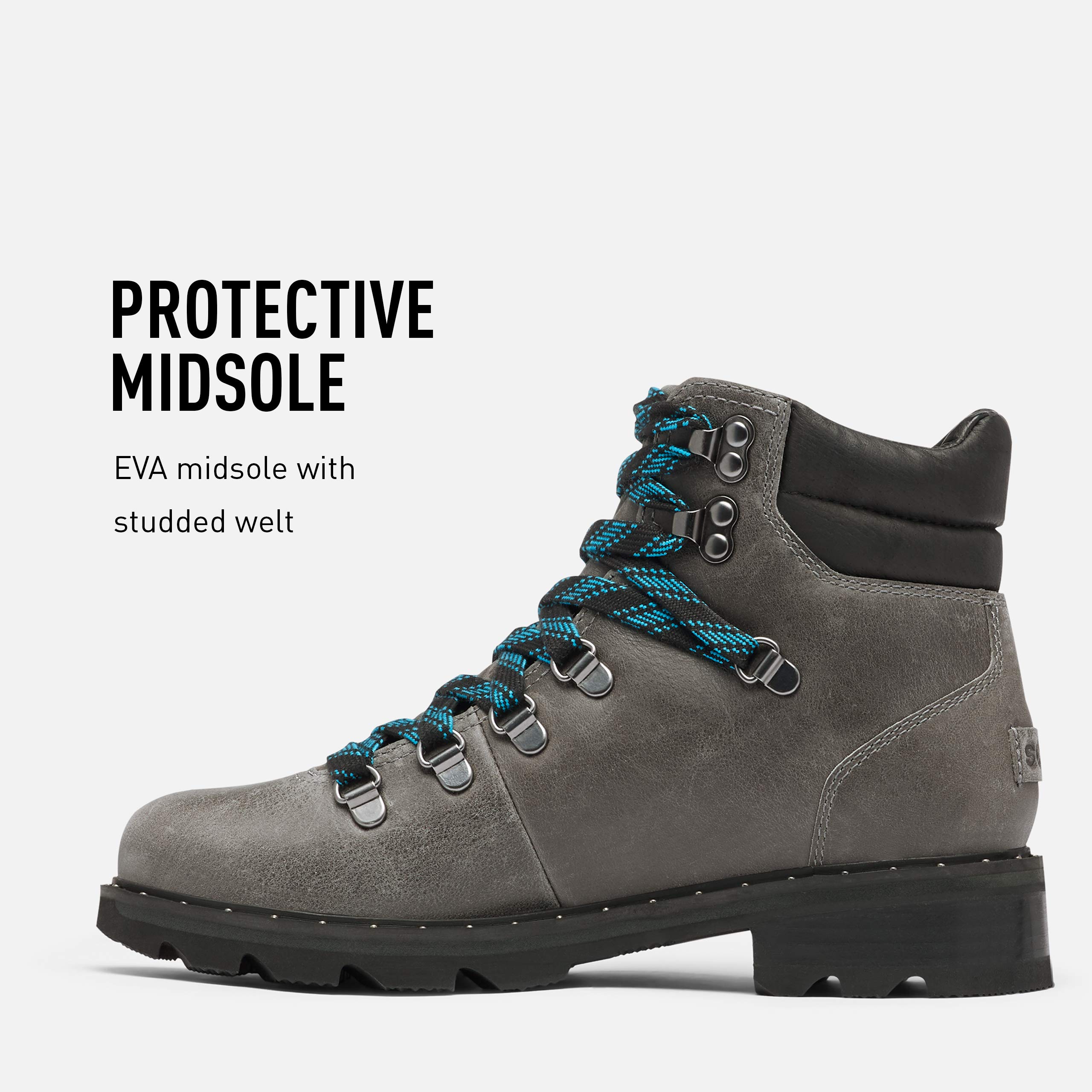 Sorel Women's Lennox Hiker Boot - Rain - Waterproof - Quarry - Size 7
