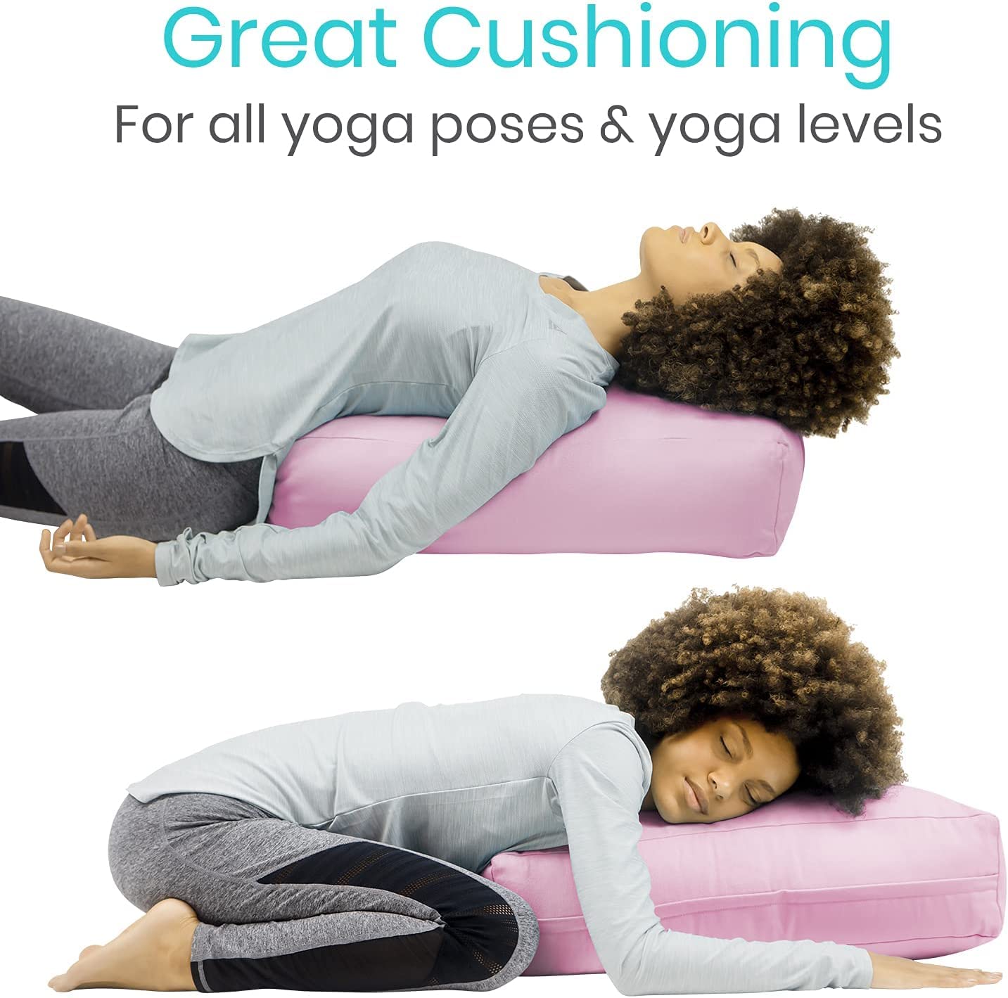 Vive Yoga Bolster Cushion (Pink)