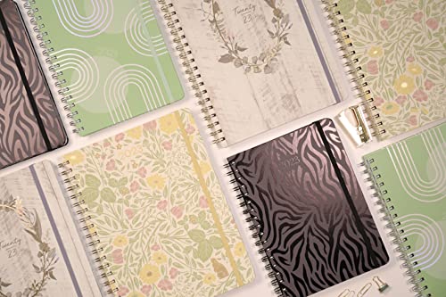 Southworth Planner (January 2023-December 2023), 8.5" x 11", Rustic Sage Oval Wreath, Premium 28#/105 gsm Paper, Large Twin Wire (91065)