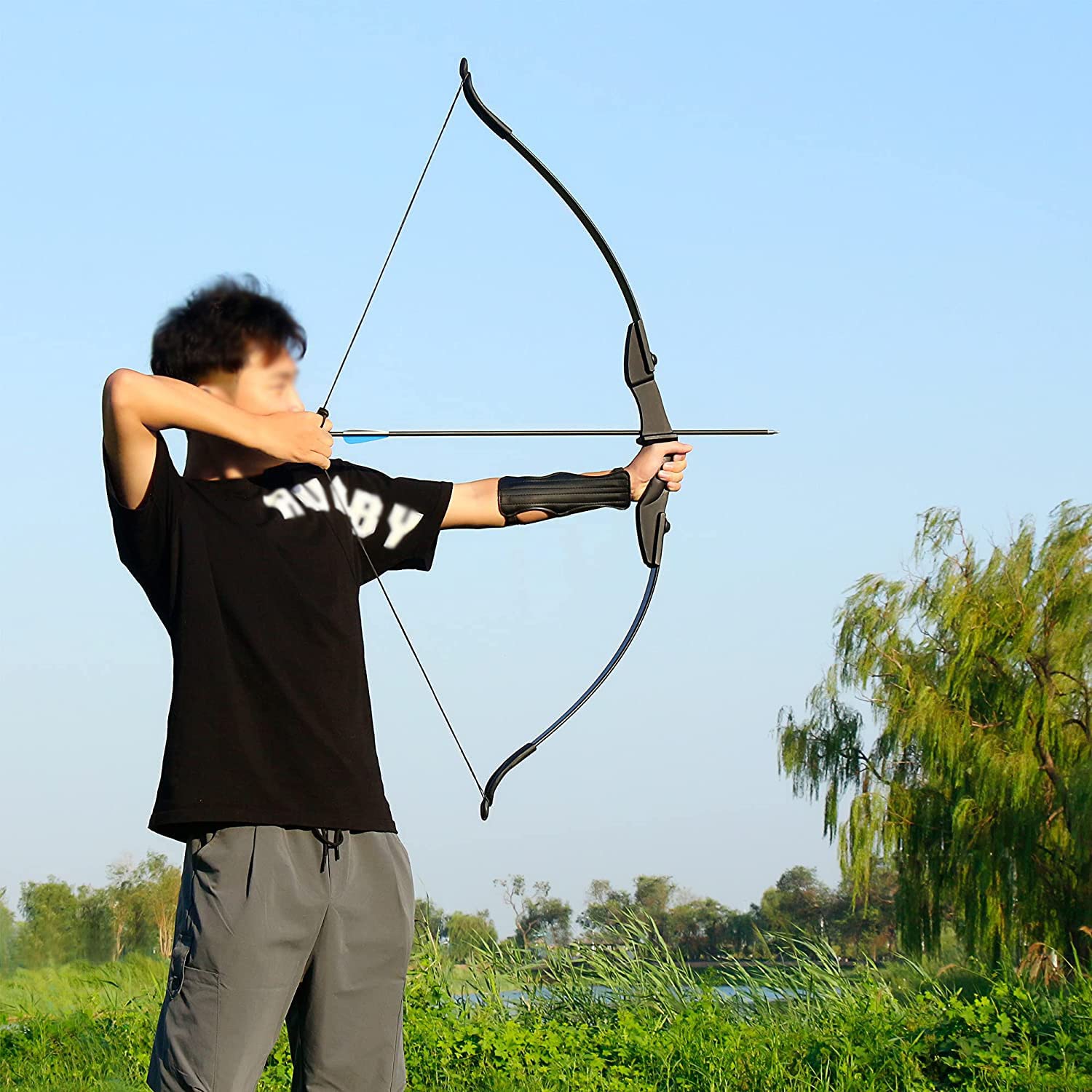Vogbel Recurve Bow and Arrows Set for Adults 30lb 40lb Archery Bow Kit 53" Takedown Bow Suit Left and Right Hand Shooters Shooting Practice