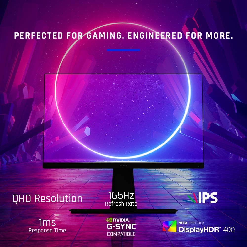 ViewSonic Elite XG270Q 27 Inch 1440p 1ms 165Hz Gaming Monitor with GSYNC Compatible, VESA DisplayHDR 400 and Advanced Ergonomics for Esports