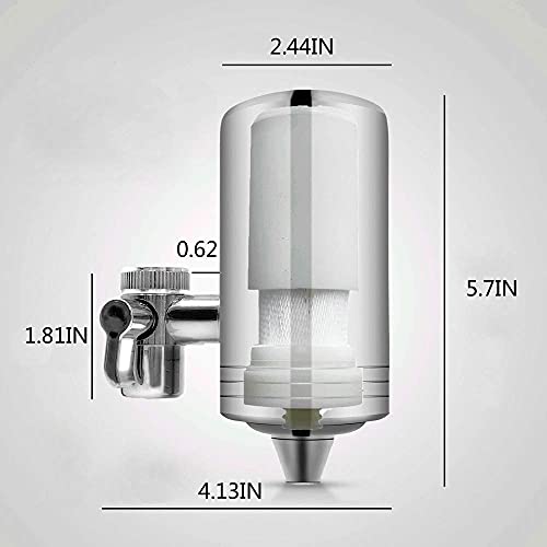 Water Filter Faucet for Sink,Water Purifier with ACF Filter Element,Kitchen Water Filter System,with Double Outlet High Flow to Reduce Chlorine,Lead,BPA Free and Improve Hard Water(2Filters Included)