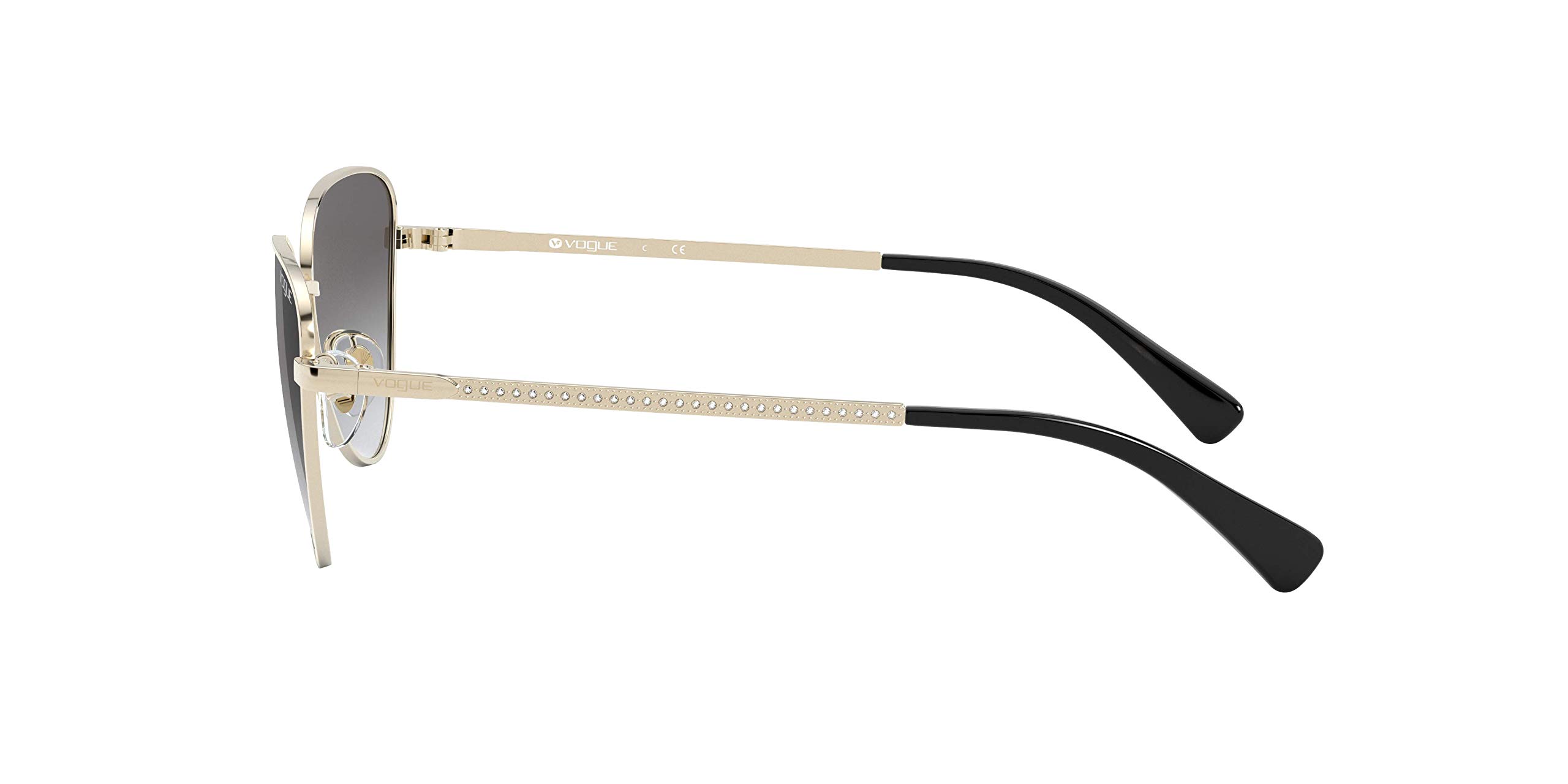 Vogue Eyewear Women's VO4145SB Round Sunglasses, Silver/Dark Violet, 54 mm