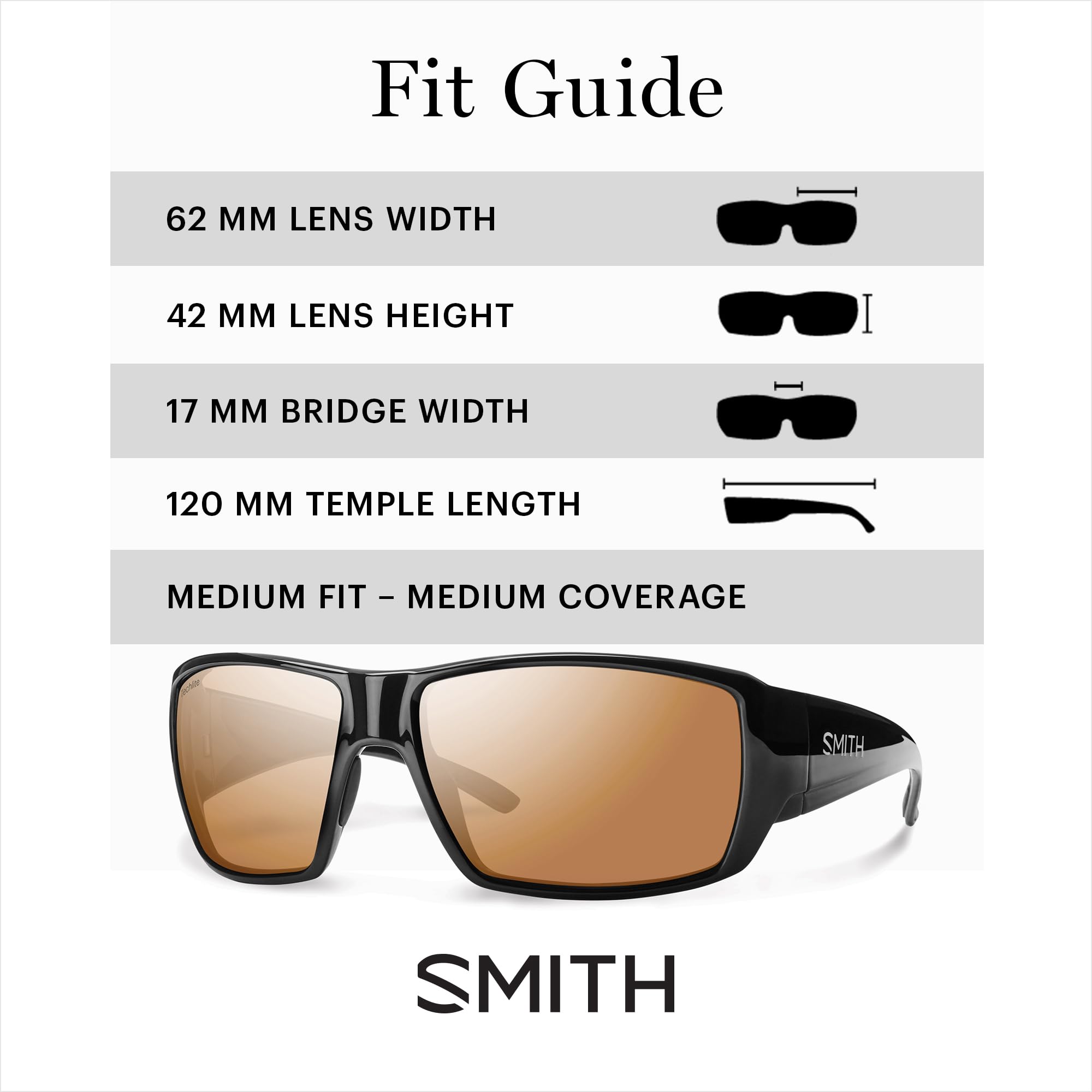 SMITH Guide's Choice Bifocals Sport & Performance Sunglasses - Matte Black | Polarized Copper Mirror 2.50