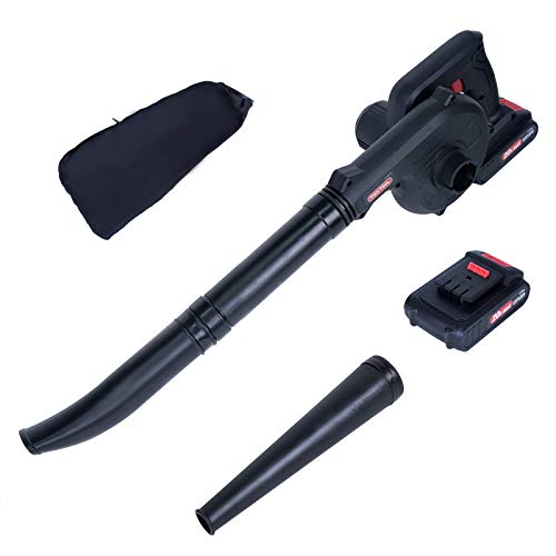 tooi tool 20V Max Cordless Leaf Blower, 2-in-1 Electric Sweeper/Vacuum, 2.0Ah Lithium Ion Battery and Charger Included