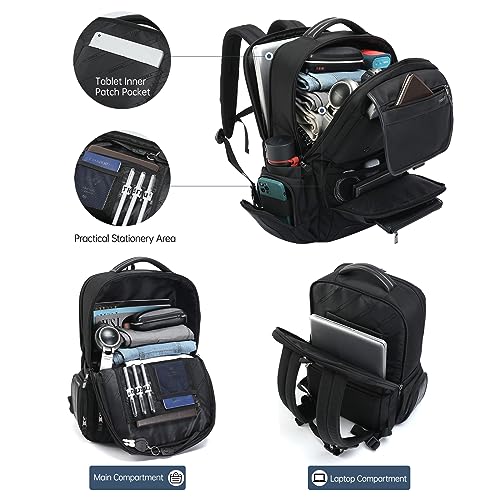 TIGERNU Travel Laptop Backpack for Men Business Travel Backpack with Laptop Compartment Fits 17 Inch Laptops(TGN-B001 Black)