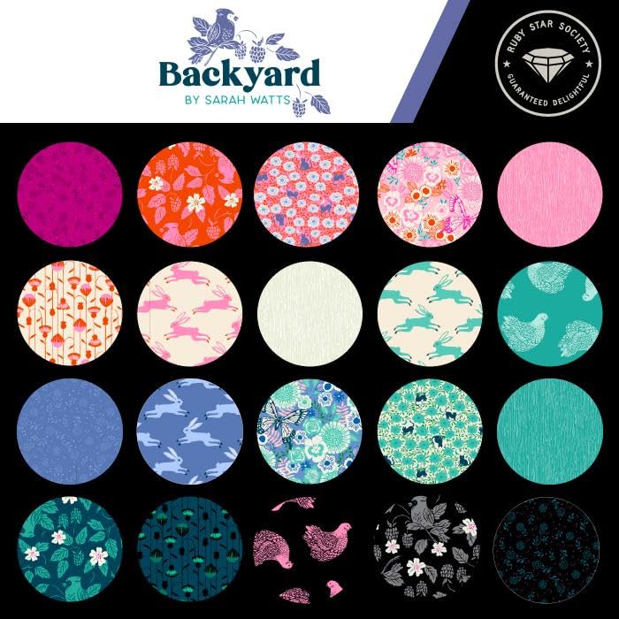 Ruby Star Society Backyard Charm Pack by Sarah Watts RS2084PP