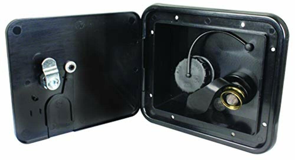 Thetford City/Gravity Water Hatch with 1/2 Inch Male Thread Brass Check Valve Black PN 94255