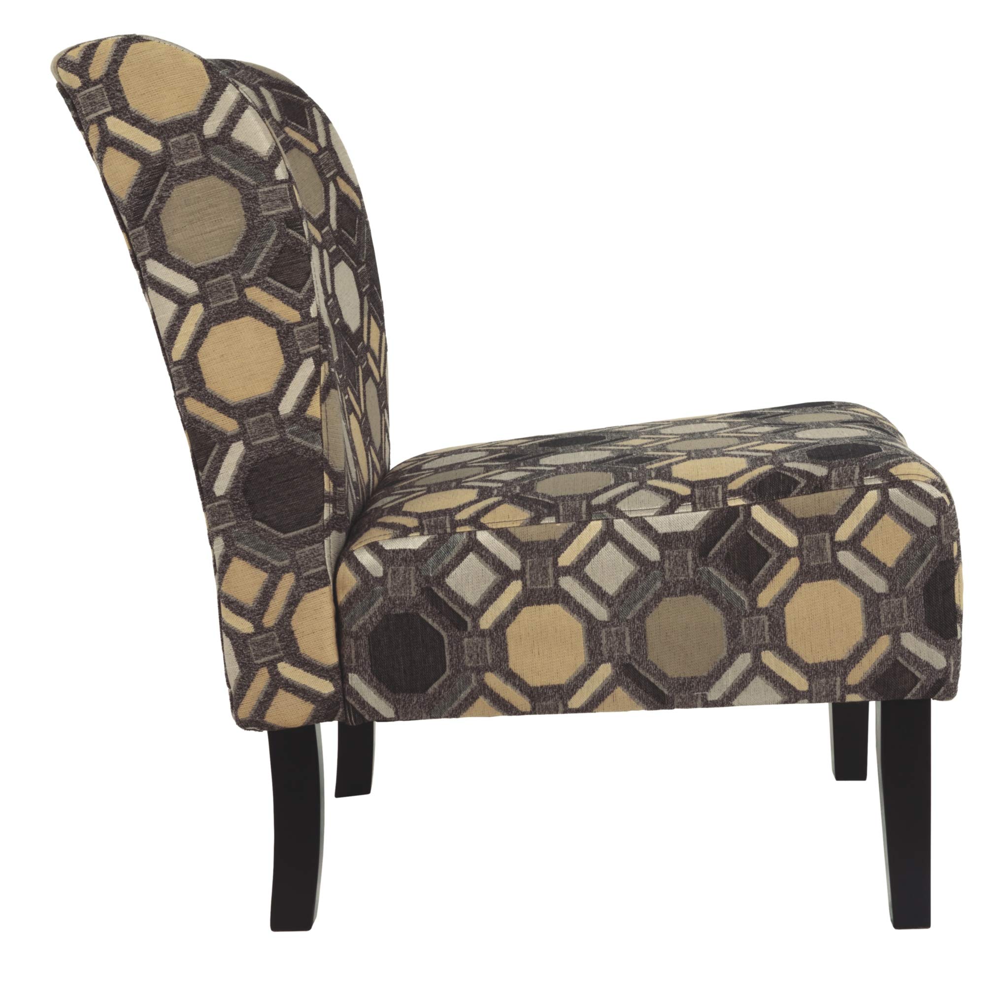 Signature Design by Ashley Tibbee Geometric Print Modern Armless Accent Chair, Brown & Beige