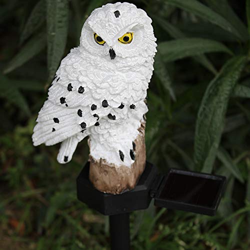 Solar Garden Lawn Light,Led Owl Shape Waterproof Outdoor Landscape Pathway Stake Light for Yard Patio Home Festival Decorative(White Owl)