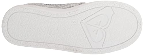 Roxy Girls Minnow Slip on Sneaker Shoe, Gry/Chr, 11 Big Kid