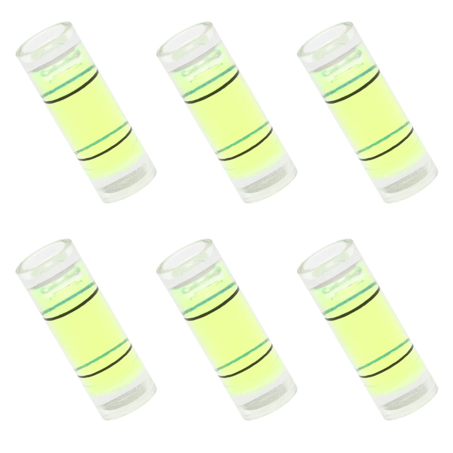 ZRM&E 12PCS Archery Bow Sight Bubble Level Transparent Bubble Spirit Level for Archery Replacement Accessories, Cylindrical Spirit Level 6.5x18mm