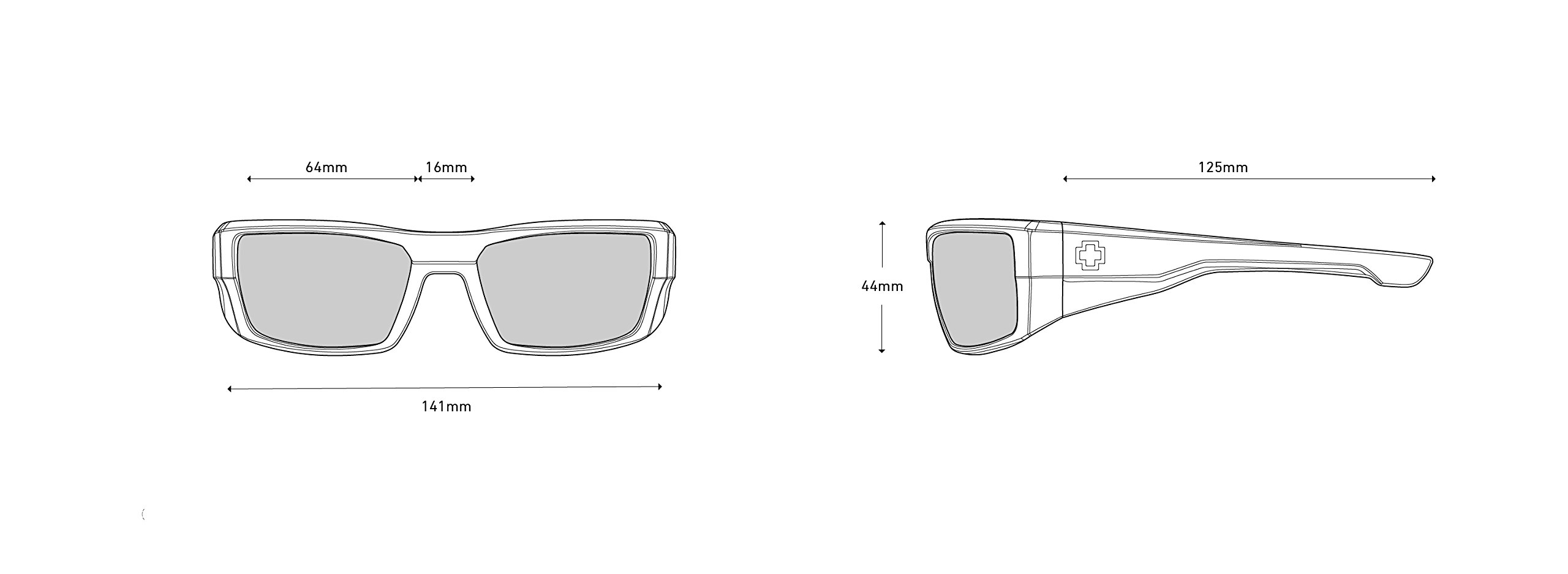 Spy Optic Dirk Wrap Sunglasses, Soft Matte Black/Happy Gray/Green, 64 mm