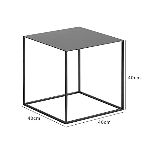 Saladplates-LXM End Tables Table,End Table,Bedside Sofa Side Table with Metal Frame,Coffee Snack Table for Home,Office,Bedroom,Living Room,Balcony[Black]