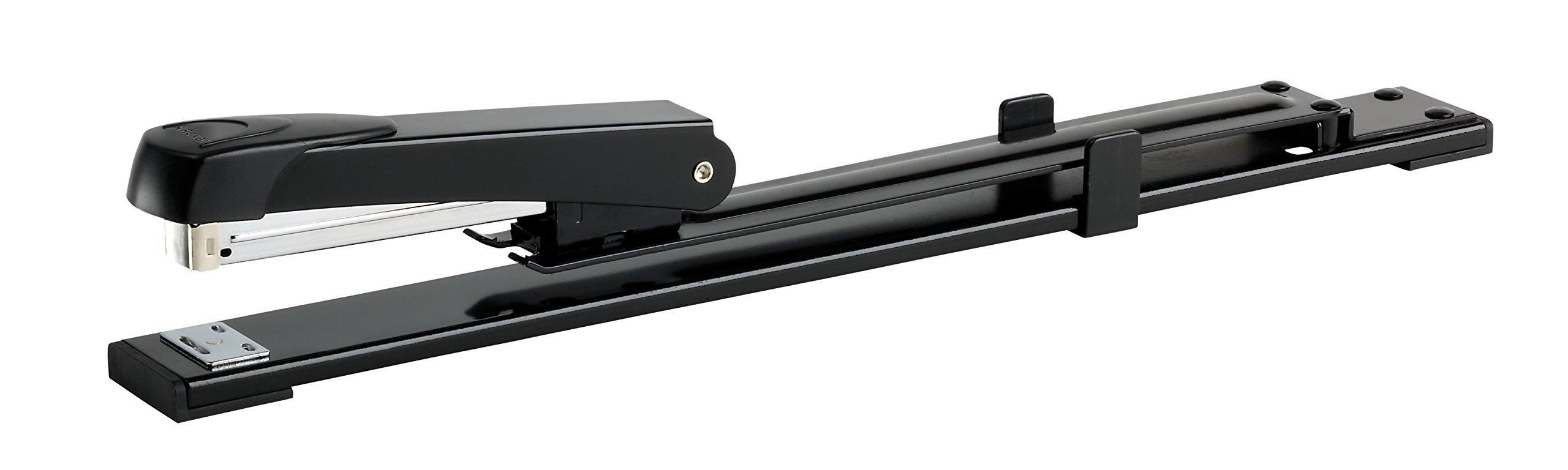 Rexel Long Reach Stapler, 15 Sheet Capacity, Plastic Body, Black, 01026