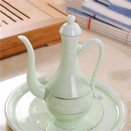 ZLXDP Household White Wine Glass Set Ceramic Chinese Antique Wine Pot Wine Cup Small Wine Cup Wine Distributor