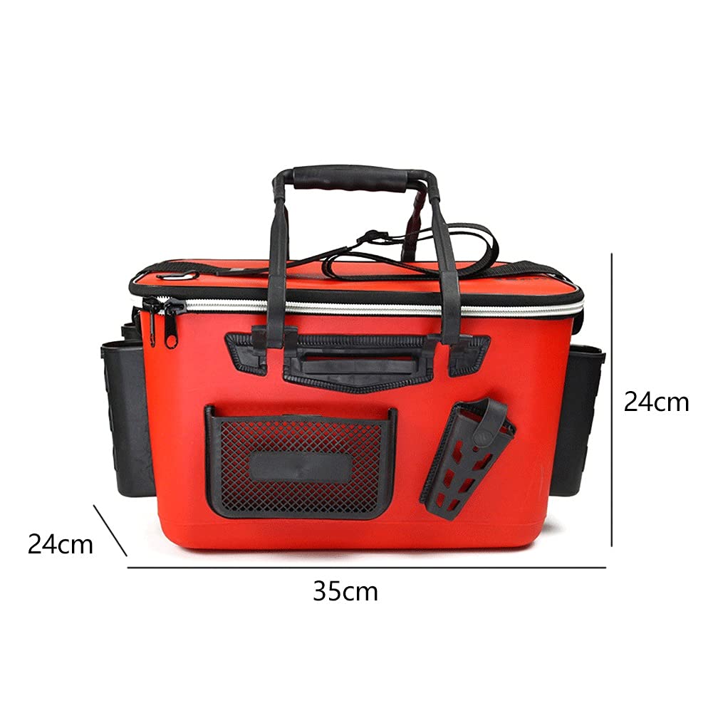 UXZDX CUJUX Fishing Tackle Storage Net Bag Thickened Large Capacity Outdoor Fishing Box with Handle Shoulder Strap