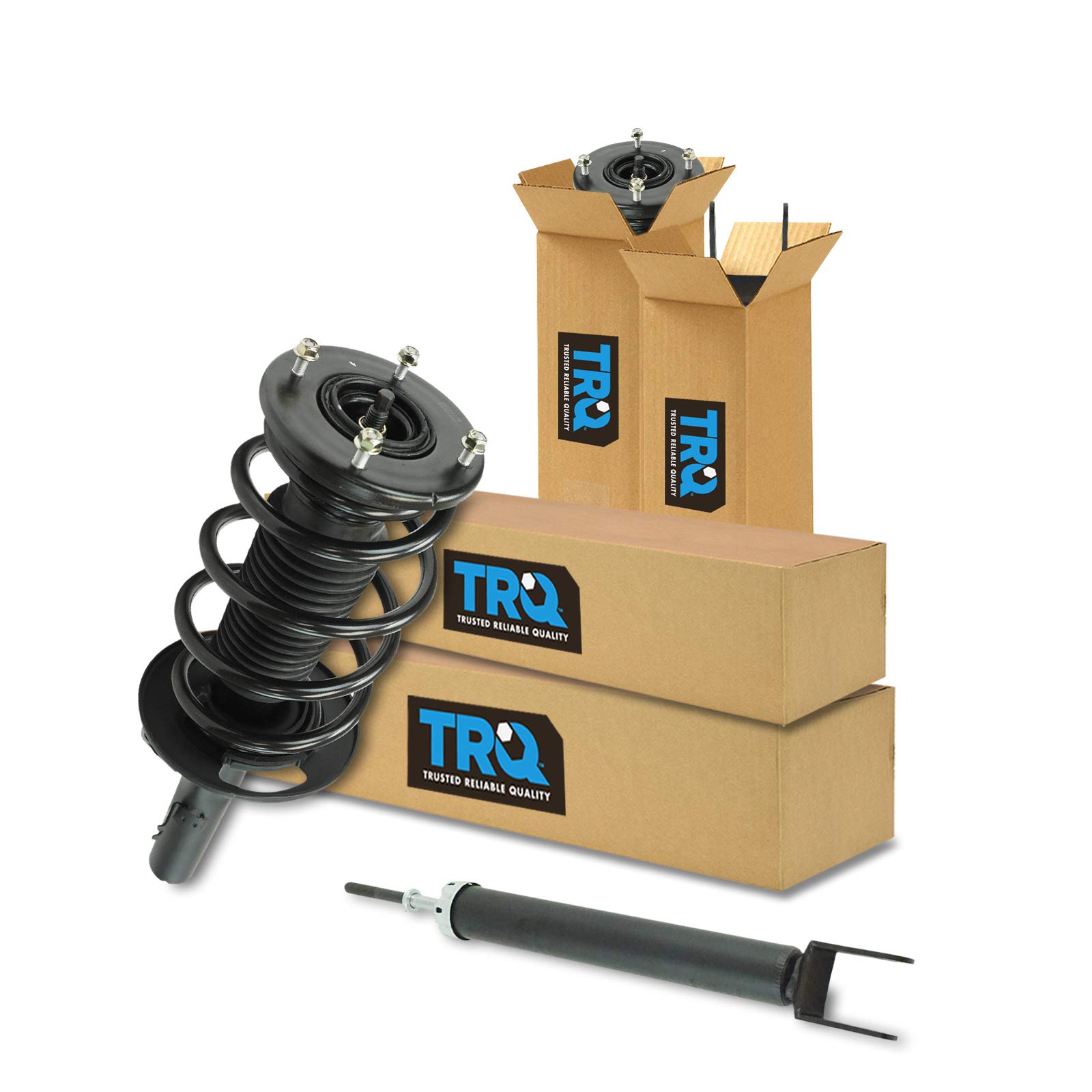 TRQ 4 Piece Front & Rear Complete Loaded Strut & Spring Assembly Shock Absorber Kit Set for 2010-2012 Ford Taurus without SHO Models