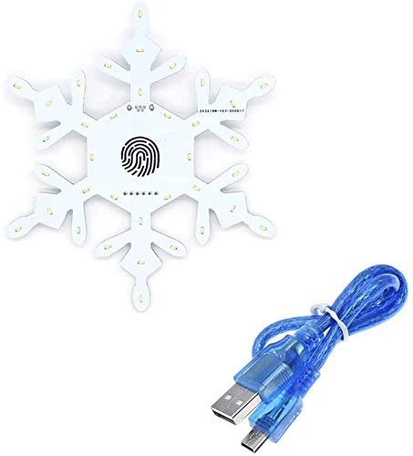 Treedix LED Snowflake Christmas Xmas Light Touch Control 11 Flashing Mode Compatible with Arduino UNO Projects(36 Led Lights))