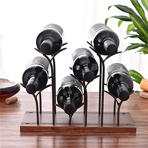 WENLII Iron Small Sapling Wine Rack Metal freestanding Kitchen Storage Rack Wine Cabinet Wine Rack