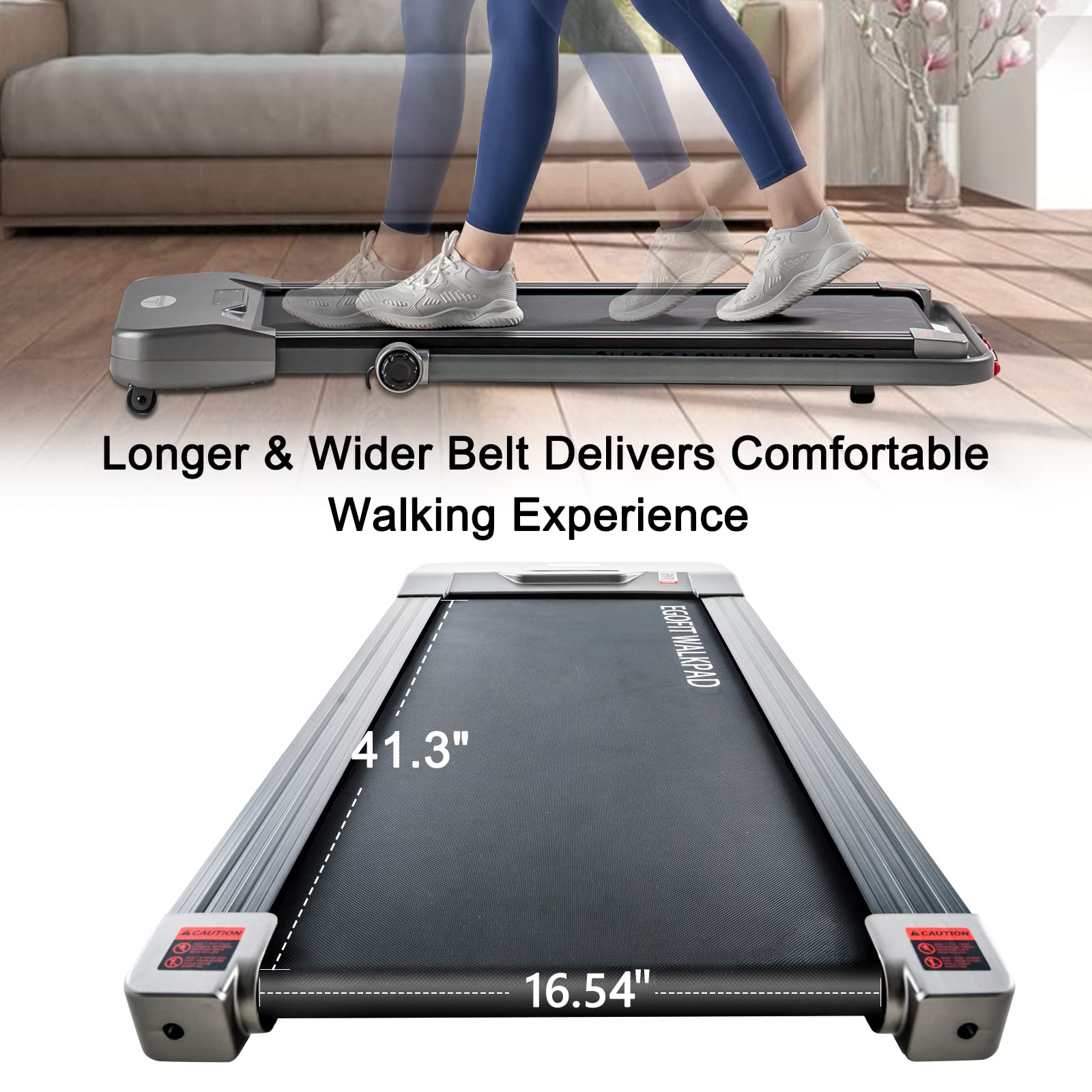 Treadmills for Home Under Desk Treadmill for Walking Running 2 in 1 Folding Treadmill for Home Office Use Flat Walking Pad Egofit WalkPad Plus F1T