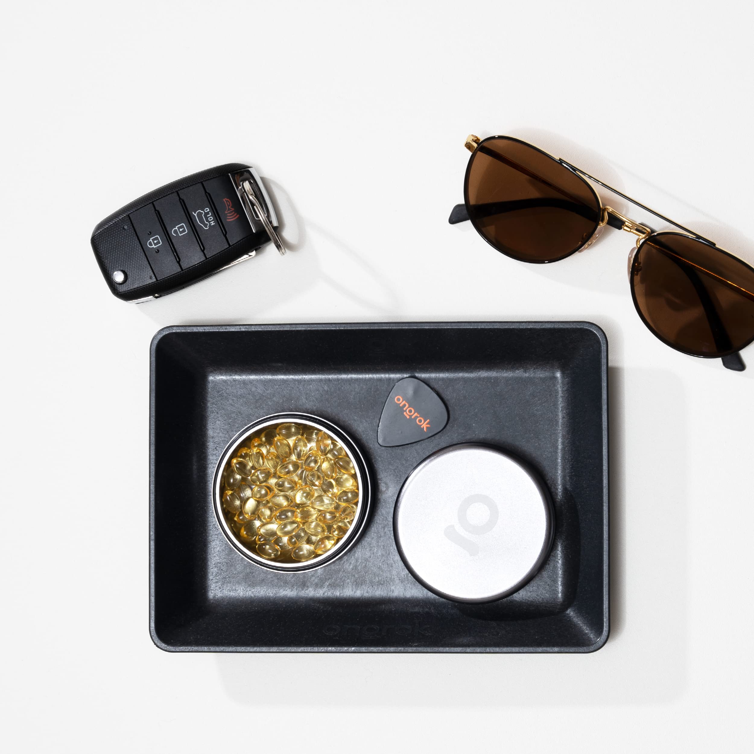 Small Plant Fiber Tray by ONGROK, Designed with Large Rolling Surface and Rounded Corners for Easy Cleanup