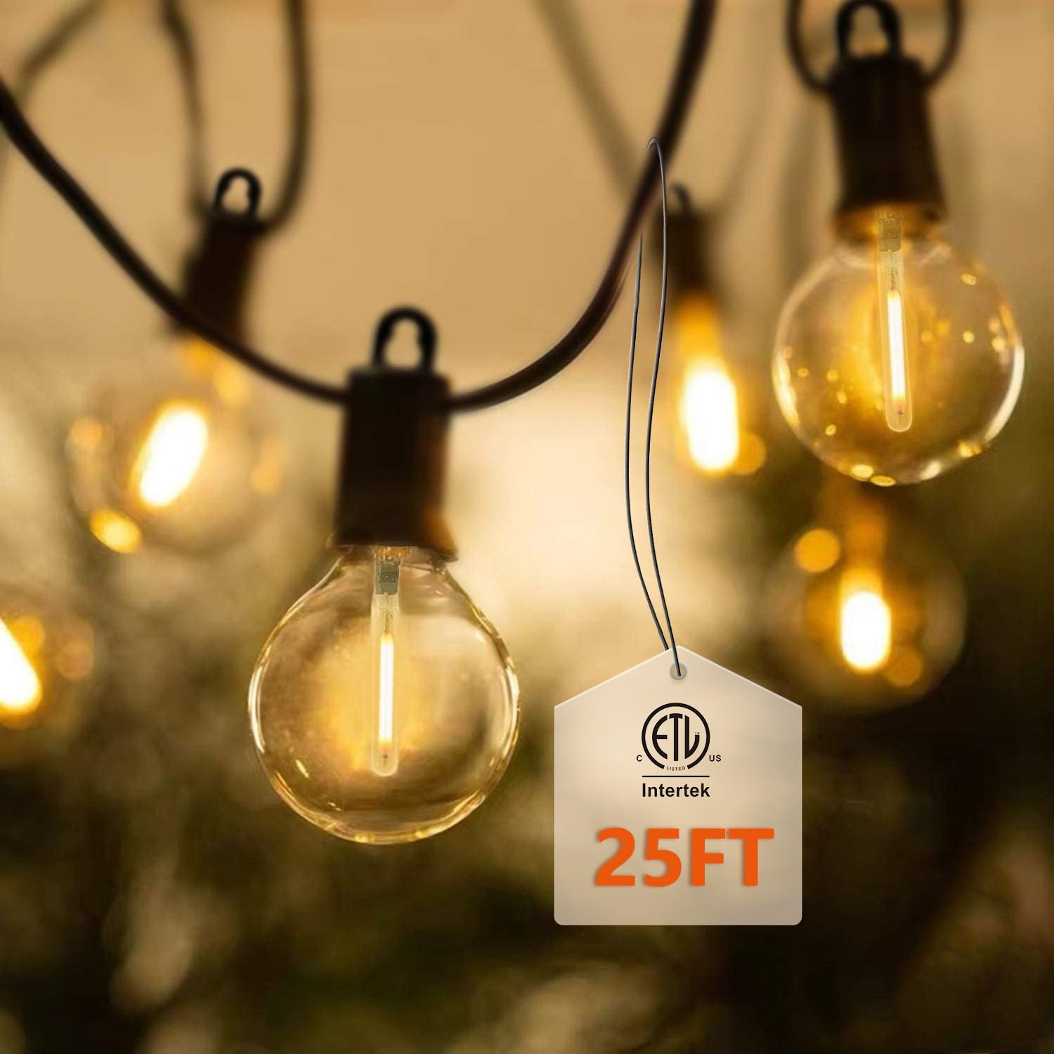 ZOTOYI Outdoor String Lights Waterproof IP65, 100FT Patio Lights with 32 S14 Shatterproof Bulbs(2 Spare), Commercial Grade Heavy-Duty LED String Lights for Outside, Bistro, Cafe, Backyard, 2700K